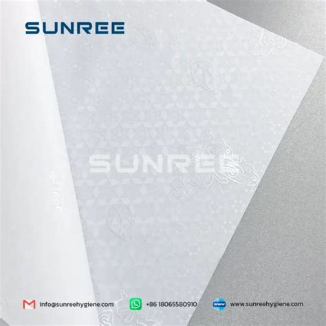 Laser 3d Effect Pe Pouch Film For Tri Fold Sanitary Napkin Wrapper Sunree