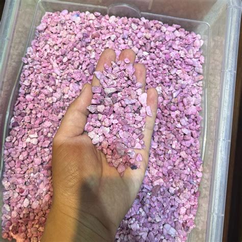 Ruby Vụn Thô Hồng Nhạt Sky Gems