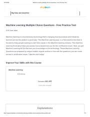 Machine Learning Multiple Choice Questions Free Practice Test Pdf Machine Learning