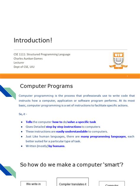Introductory Theory Pdf Computer Programming Programming