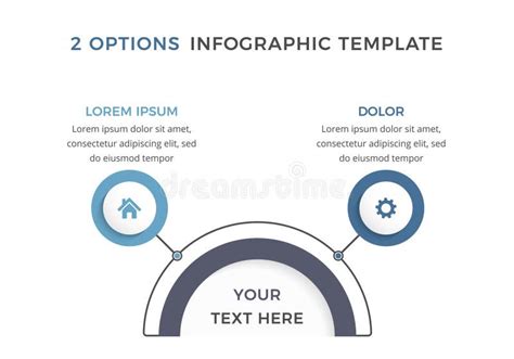 infographic template with 2 options stock vector illustration of