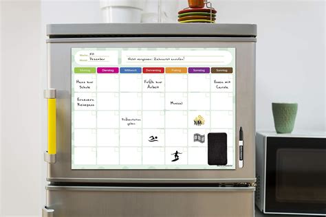 Brute Strength Weekly Planner Wipeable Magnetic Organisation Monthly