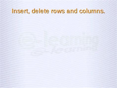 Managing Worksheets