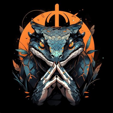 Premium Ai Image Reptile Design Graphic For Tshirt