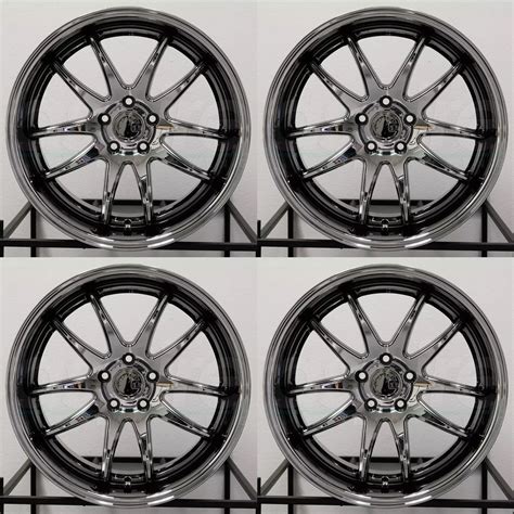 19 Aodhan Ds02 Black Vacuum Chrome Wheels Rims For Honda Toyota Nissa
