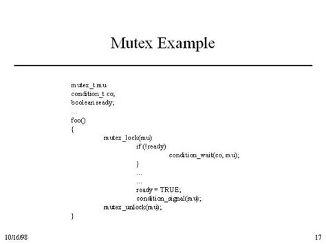 Mutex Example