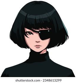 How To Draw Anime Hair Covering One Eye