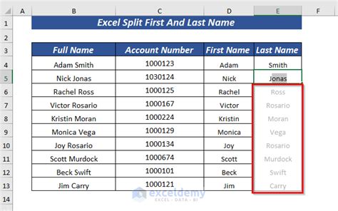 How To Split First And Last Name In Excel 6 Easy Ways Exceldemy