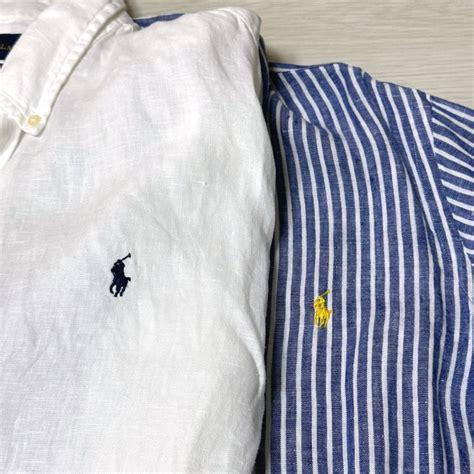 폴로 랄프로렌 린넨셔츠 2종 제품 리뷰 및 착샷 남자 여름 셔츠 폴로 백화점 아울렛 세일 네이버 블로그
