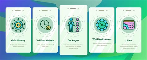 Management Onboarding Elements Icons Set Vector 9998152 Vector Art At