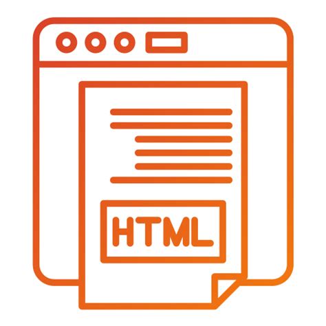 Html Generic Gradient Outline Icon