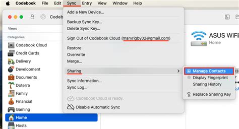 Codebook Help Create Sharing Contacts