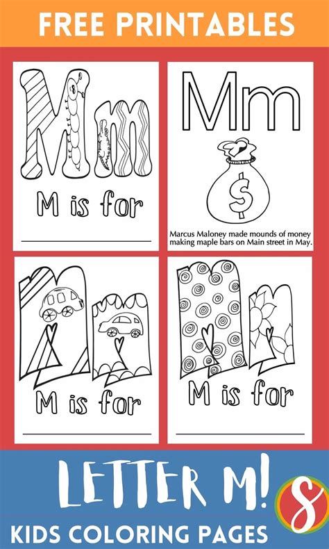 10 Free M Coloring Pages — Stevie Doodles