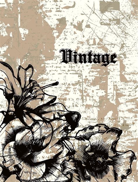 그런 지 꽃 배경 벡터 일러스트 레이 션 템플릿 Psd 다운로드 디자인 자료 다운로드