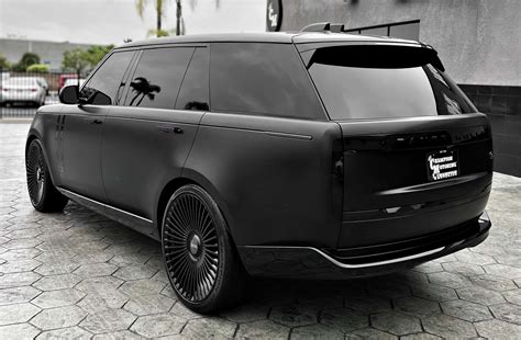 2023 Satin Black Range Rover Sitting On 24 Forgiatos Range Rover Fans