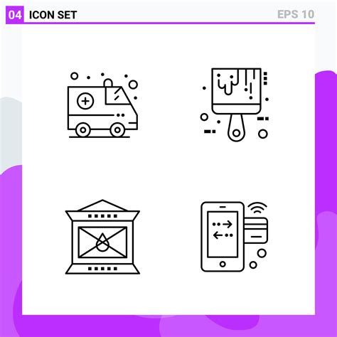 Set Of Icons In Line Style Creative Outline Symbols For Website Design And Mobile Apps Simple