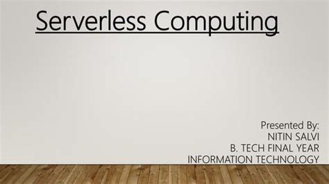 Serverless Computing Ppt