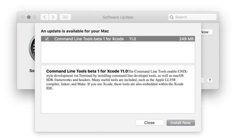 Command Line Tools Beta 1 For Xcode 110 Offered As An Update In The