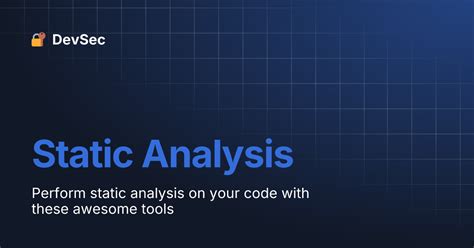 Static Analysis Devsec