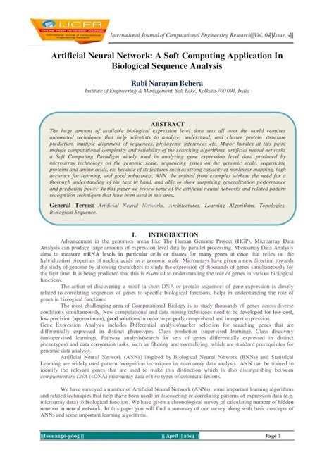 pdf artificial neural network a soft computing application in