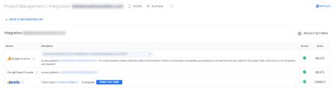 project data integration seowork help center