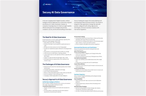 Secuvy Ai Data Governance Solution Brief