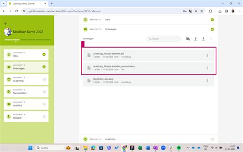 Dateien Ersetzen Maxbrain Lernplattform Learning Platform