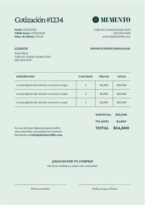 Plantillas Cotización Gratis Y Editables Canva