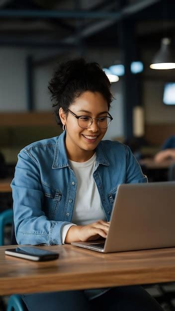 Person Using Laptop Premium Ai Generated Image