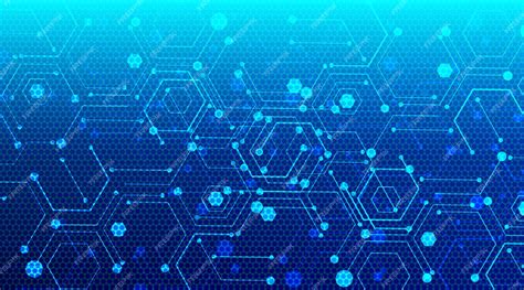 Premium Vector Abstract Computer Technology Background With Circuit Board And Hexagon