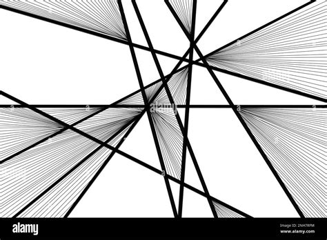 Random Geometric Line Pattern Modern Chaotic Lines Background Black