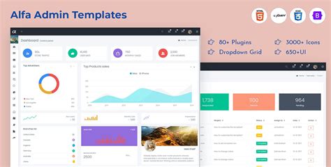 Alfa Responsive Admin Dashboard Template With Bootstrap Admin Dashboard