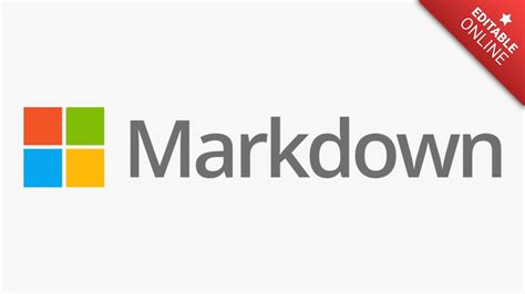 Markdown Microsoft Logo Text Effect Generator