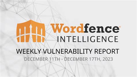 Wordfence Intelligence Weekly Wordpress Vulnerability Report December 11 2023 To December 17
