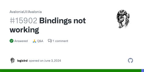 bindings not working · avaloniaui avalonia · discussion 15902 · github