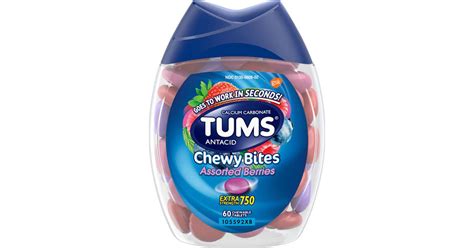 Tums 60 Count Antacid Chewable Tablets In Assorted Berry • Price