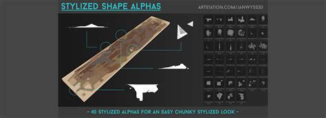 Stylized Chunky Shape Alphas FlippedNormals