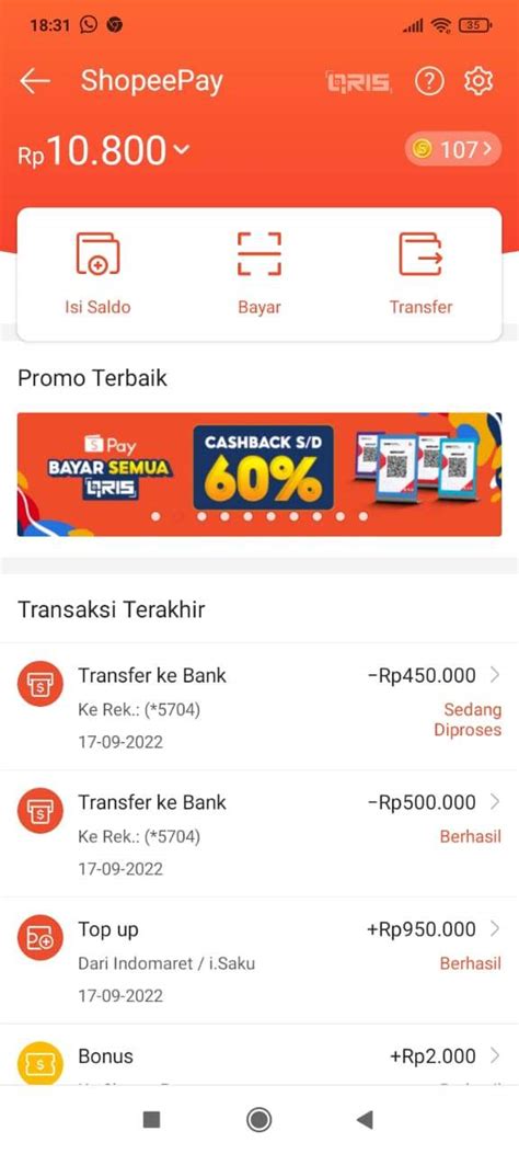 Transfer Uang Via Shopeepay Gratis Tapi Saldo Nyangkut