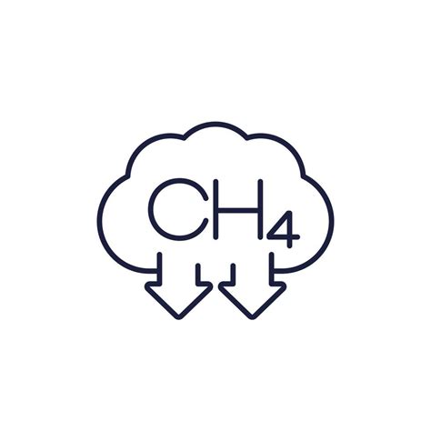 Methane Emissions Ch4 Gas Icon Line Vector 6201681 Vector Art At Vecteezy