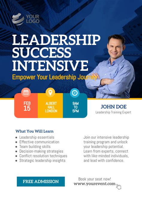 Leadership Success Intensive Flyer Template Postermywall