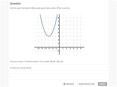 solved find the open interval s of f x graph given below