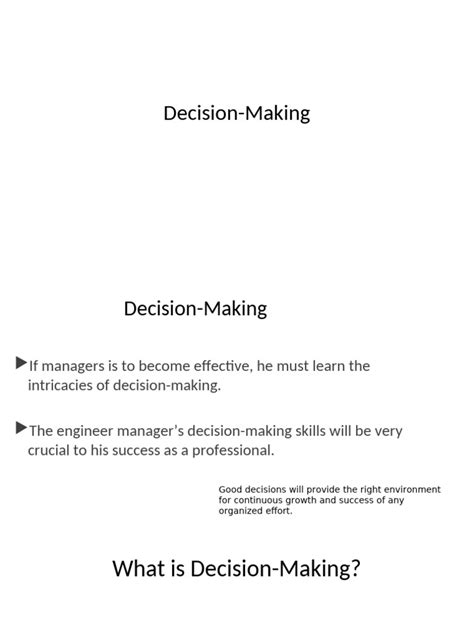 Lo2 Chapter 2 Decision Making 1 Pdf