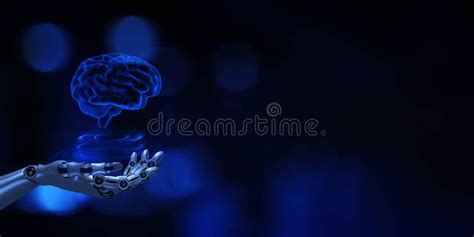 Ai Brain In Robotic System Interaction Data Processing Automation Concept On Virtual Screen