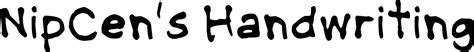 NipCen S Handwriting Regular Font Fonts U Com