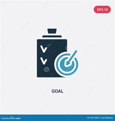 Two Color Goal Vector Icon From Strategy Concept Isolated Blue Goal Vector Sign Symbol Can Be