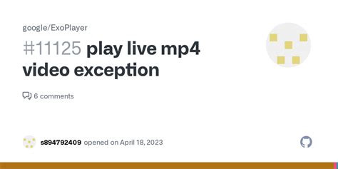 Play Live Mp Video Exception Issue Google ExoPlayer GitHub
