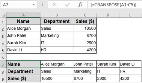How To Convert Multiple Rows To Columns In Excel 4 Methods Excel Insider