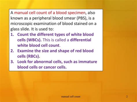 Manual Cell Count Pdf Blood Disorders Diseases And Conditions