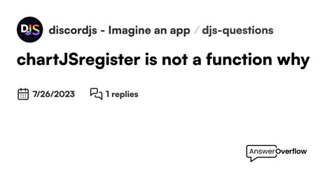 chartjs register is not a function why discord js imagine an app