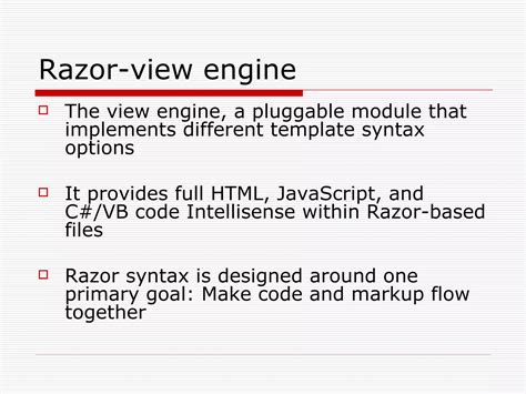 Razor New View Engine Web Design And Html Internet